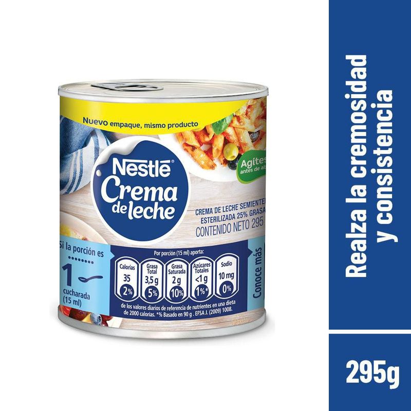Crema de leche nestle lata 295 gr - exito.com