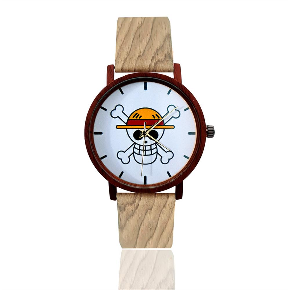 Reloj One Piece Estilo Madera img #1