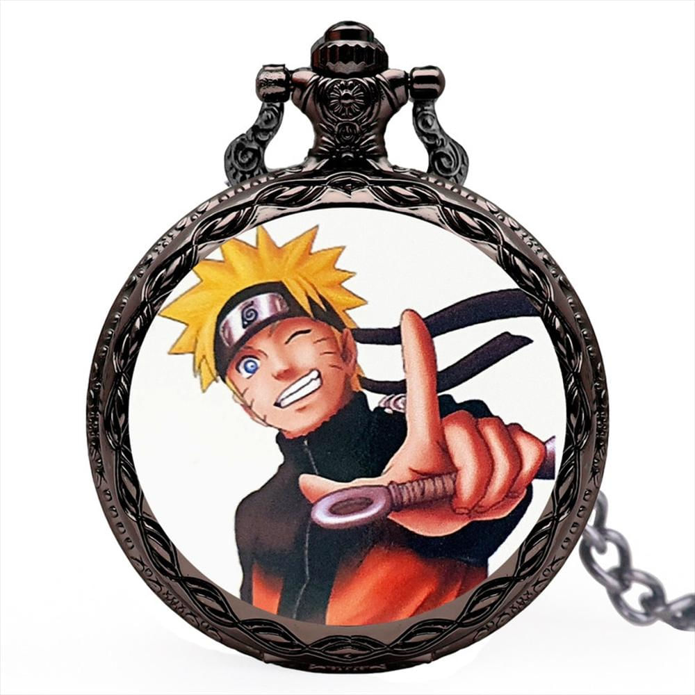 Reloj Bolsillo Naruto Uzumaki Negro img #1