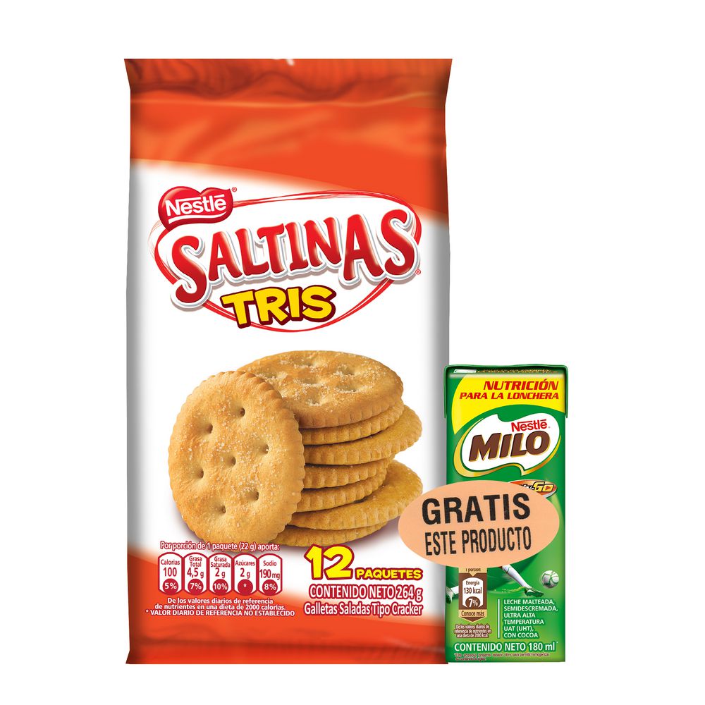 exito.com | GALLETAS TRIS GTS MILO RTD SALTINAS 264 gr