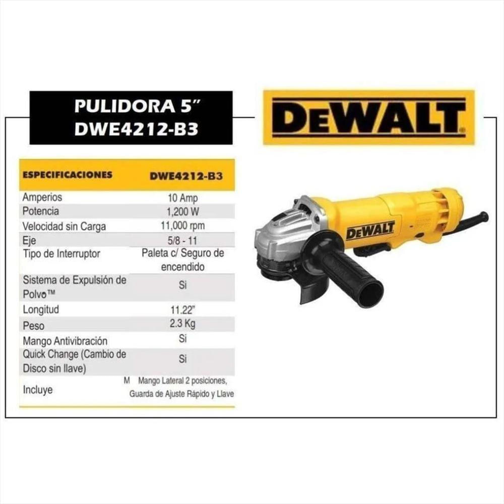 exito.com | Pulidora 4 ½ Pulgadas Y 5 Pulgadas Dewalt Dwe4212 B3 | Éxito