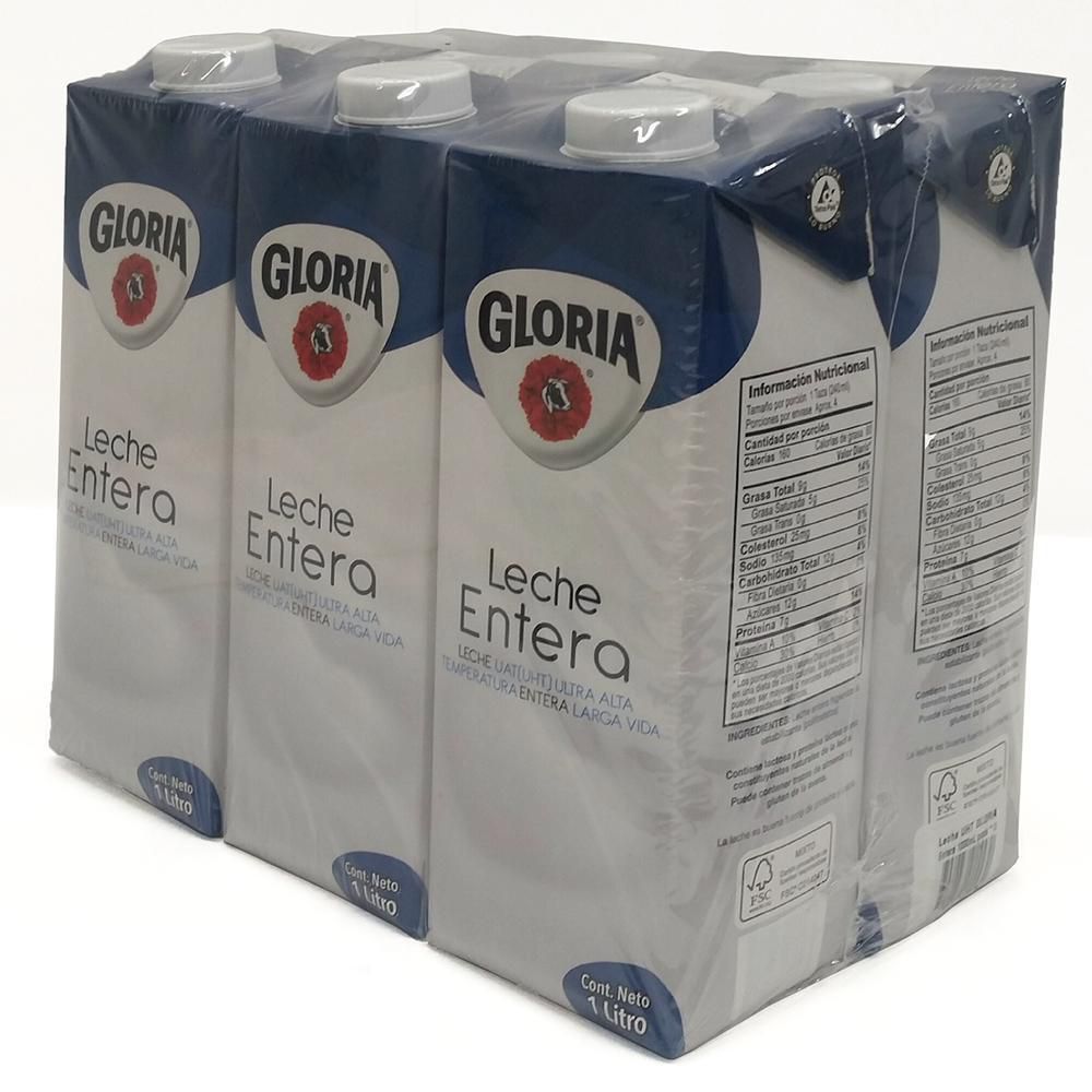Leche Uht Entera Caja Six Pack GLORIA 6000 ml img #2