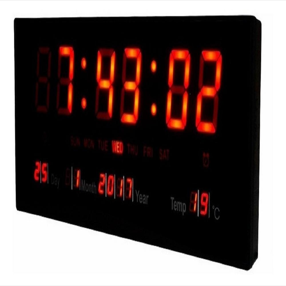 exito.com | Reloj Pared Digital 3615 LED Rojo Alarma Calendario Fecha ...