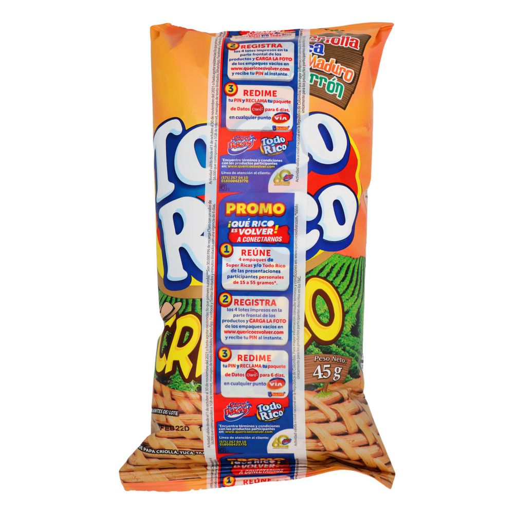 exito.com | Mezcla Papa Criollo TODO RICO 45 gr