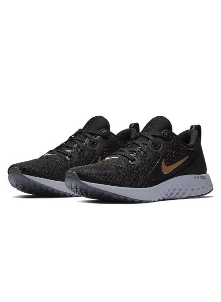 Tenis Running Mujer Nike Legend React Negro Con Dorado img #2