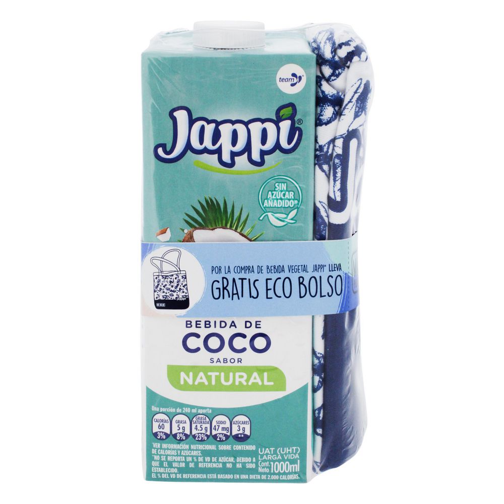 Bebida Coco JAPPI Coco GTS Ecobag(1000 ml) img #1