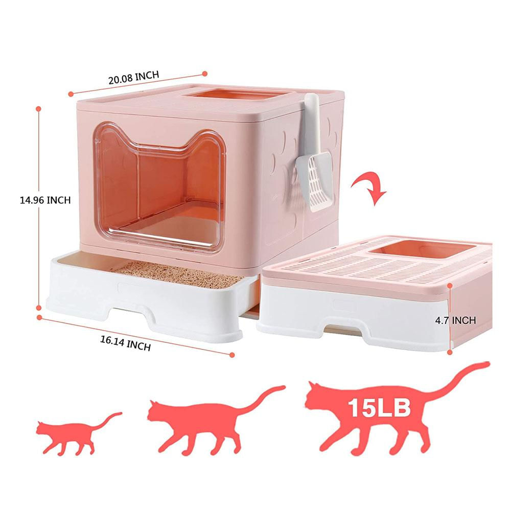 exito.com | Caja Arenero Gatos Plegable Tapa Arena Anti Salpicad | Éxito