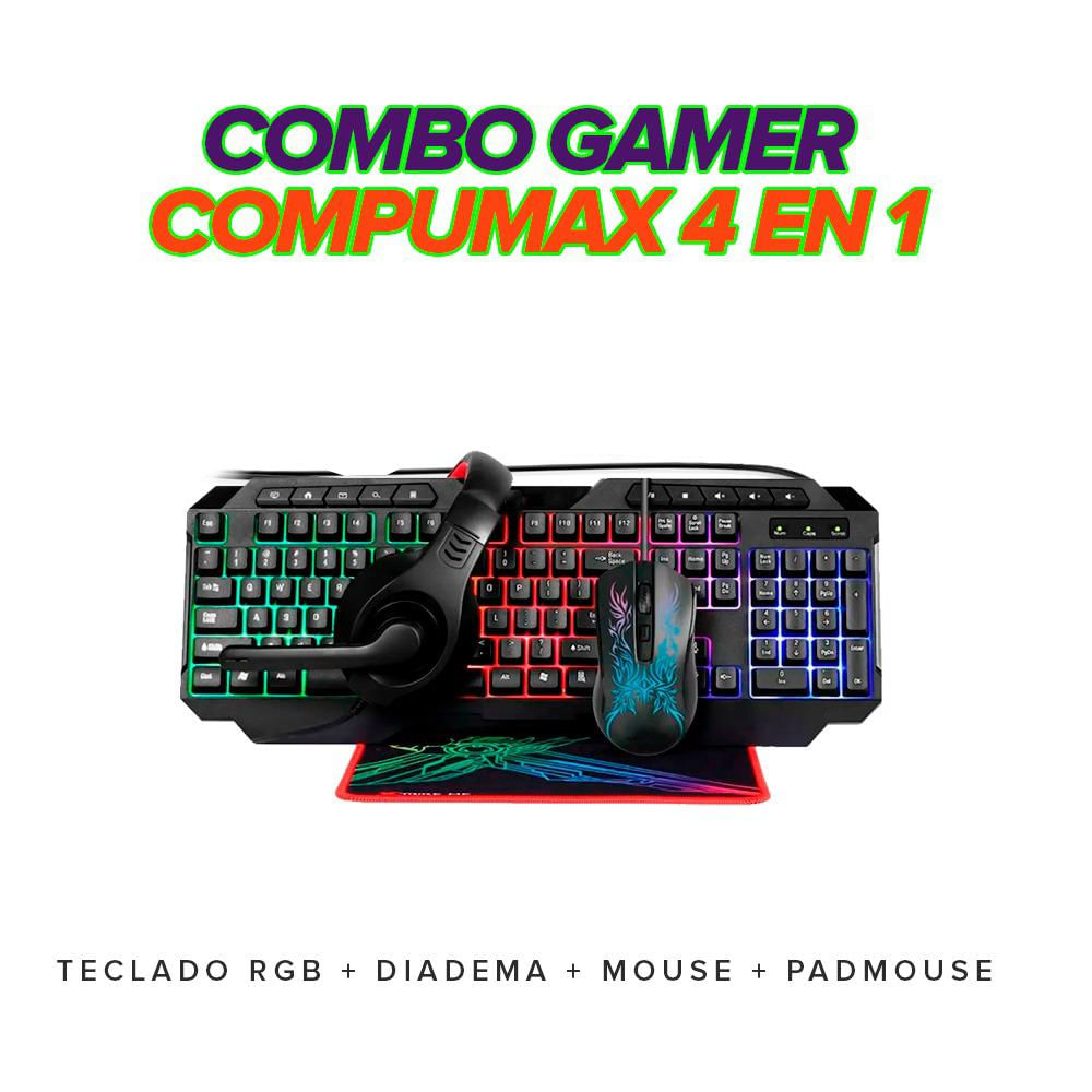 exito.com | Combo Compumax 4 En 1 / Tecl + Mouse + Diadema + Pad | Éxito