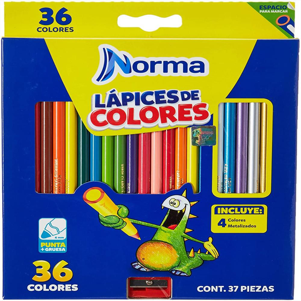 Colores Norma X36 Largo Para El Colegio