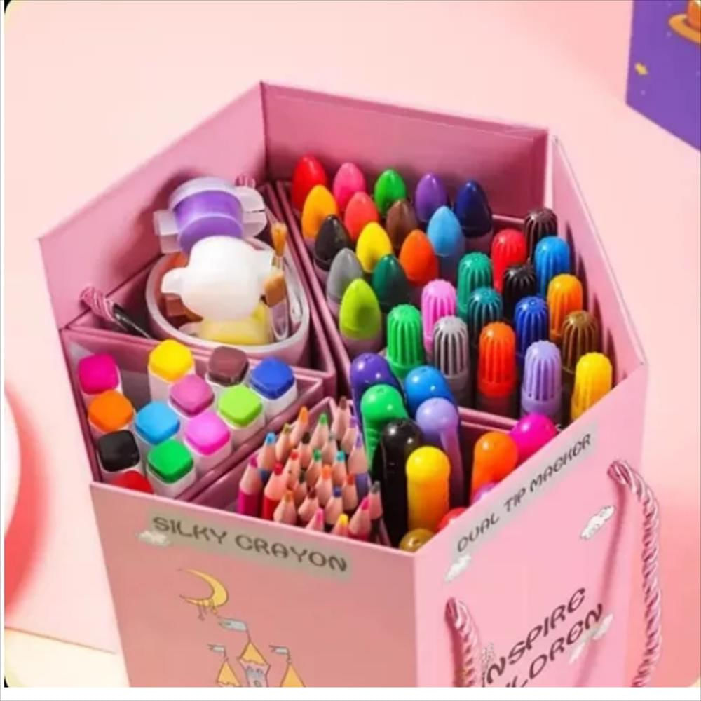 Kit De Dibujo Plumones De 83 Piezas Con Estuche Ref. 092 img #2