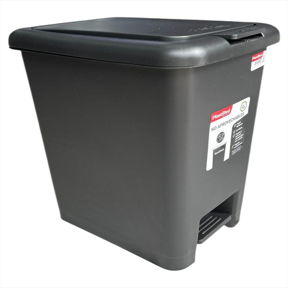 exito.com | Papelera Doble Apertura 30 Lits Negra | Éxito