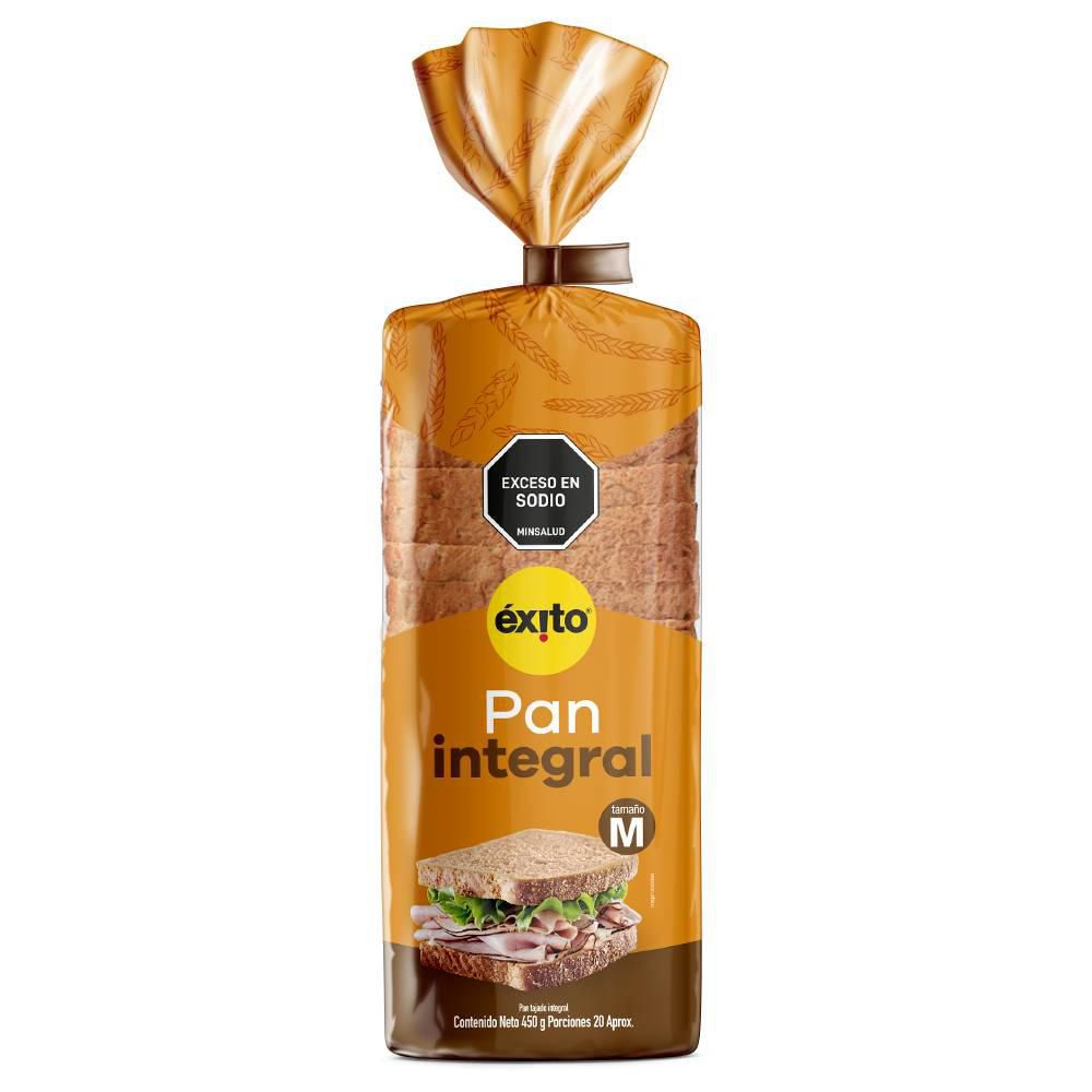 Pan tajado EXITO MARCA PROPIA integral (450 gr) img #1