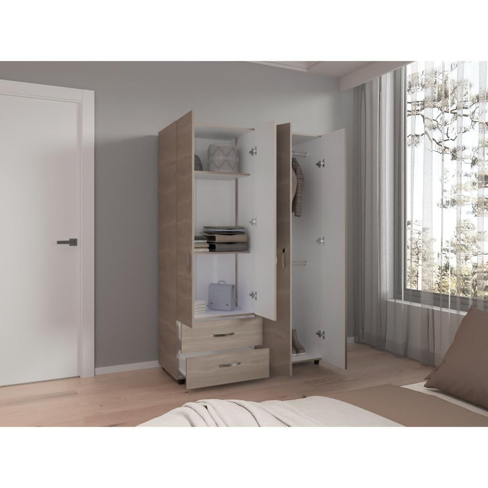 Closet Arkola, Bardolino Y Blanco Duqueza, Cuatro Puertas Incluye ...