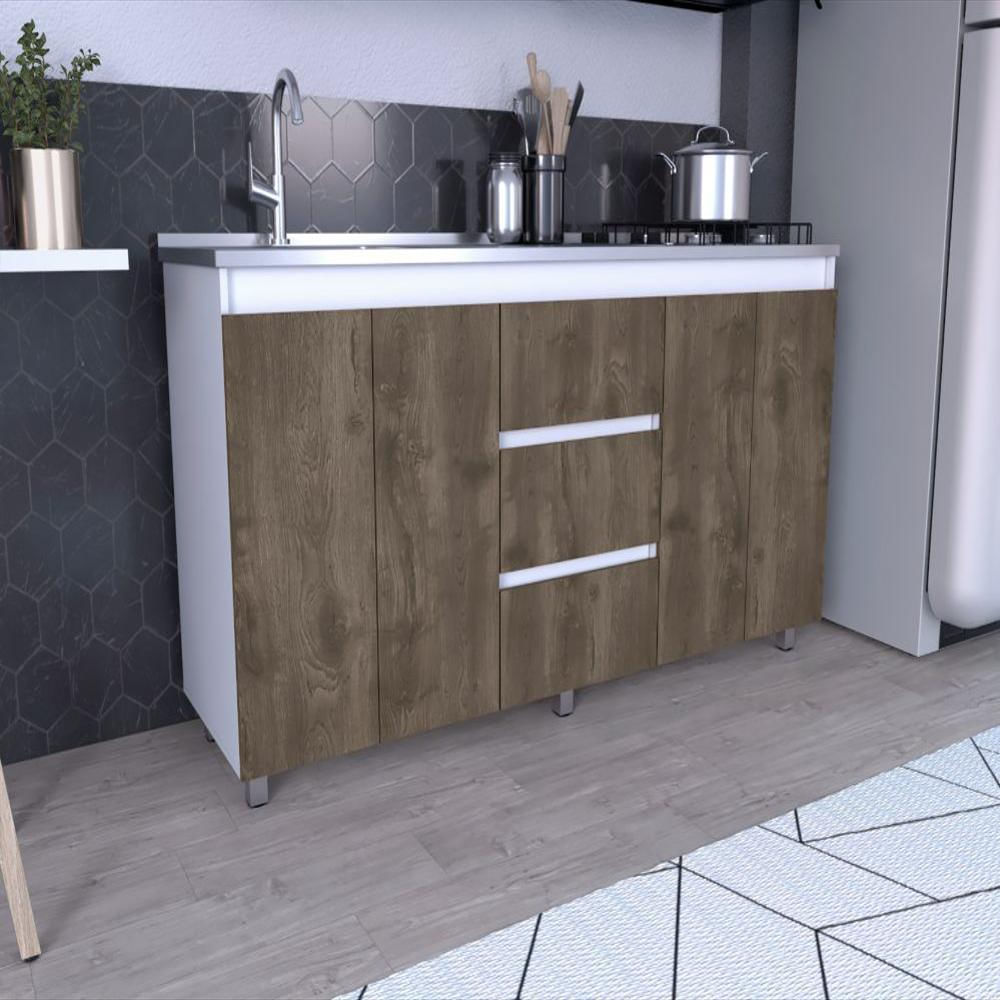 exito.com | Gabinete Inferior Vixmo, Nogal Y Blanco, Con Cuatro | Éxito