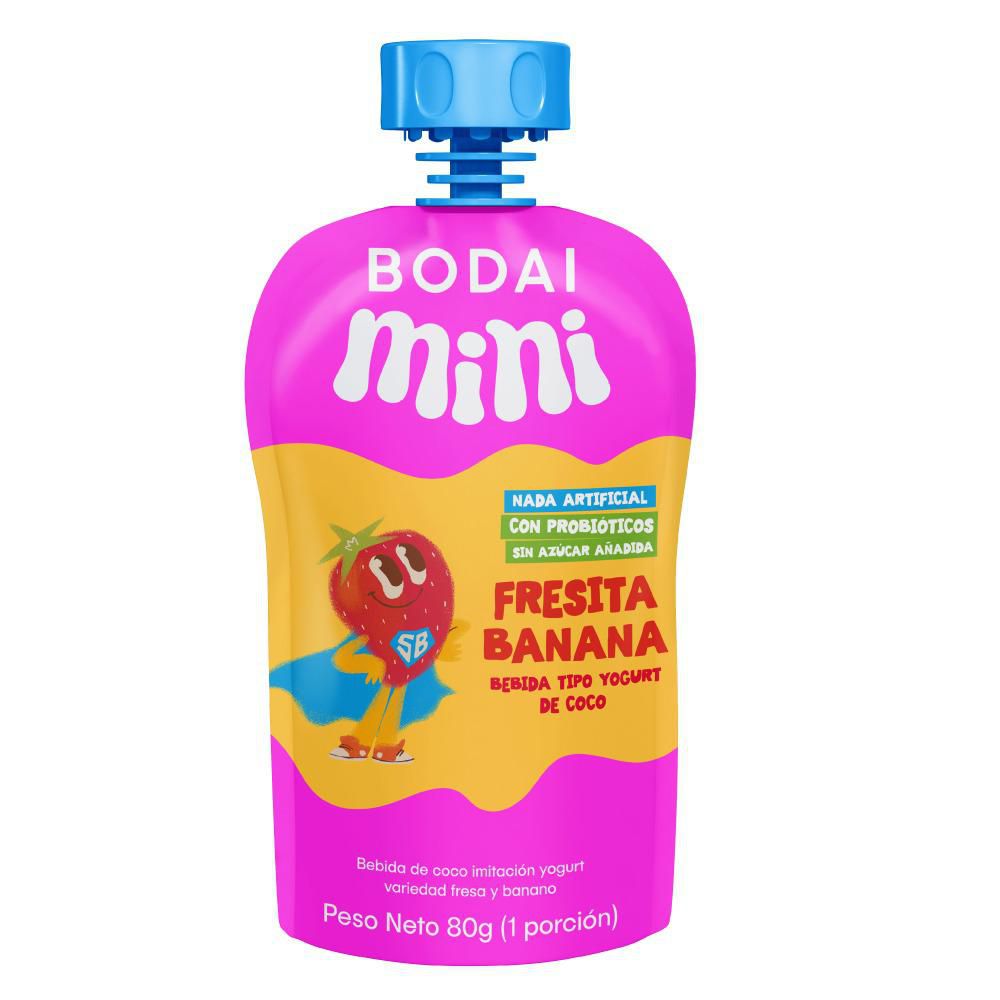 Bebida BODAI tipo yogurt fresita banana (80 gr)