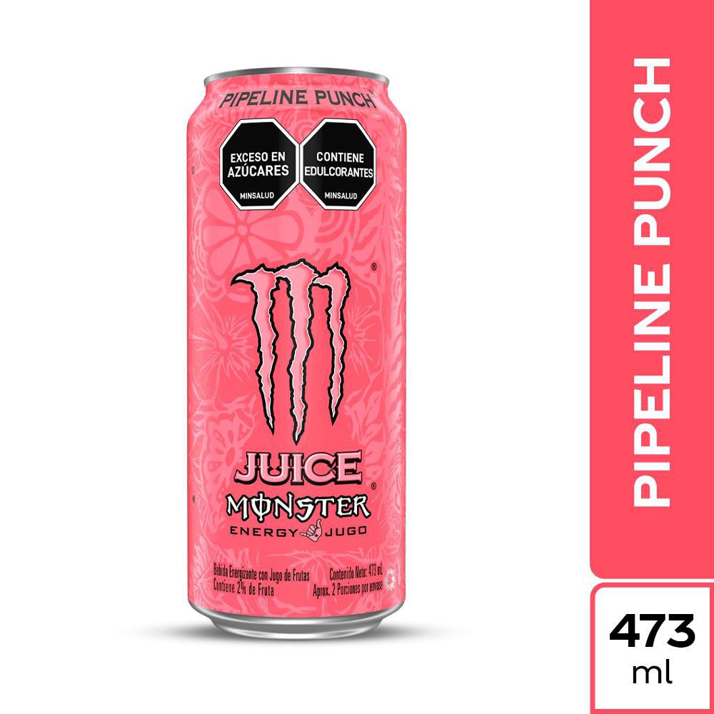 Bebida energizante MONSTER con jugo de frutas pipeline punch (473 ml ...