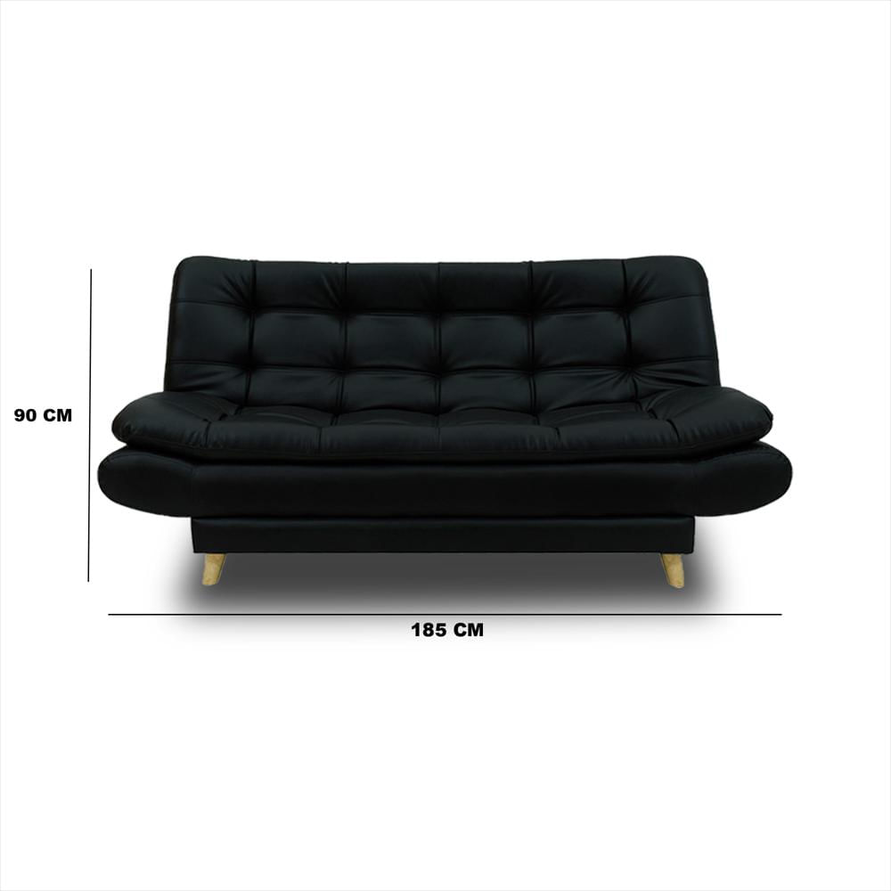 Sala Damaco Jumbo Negro, Patas De Madera img #2