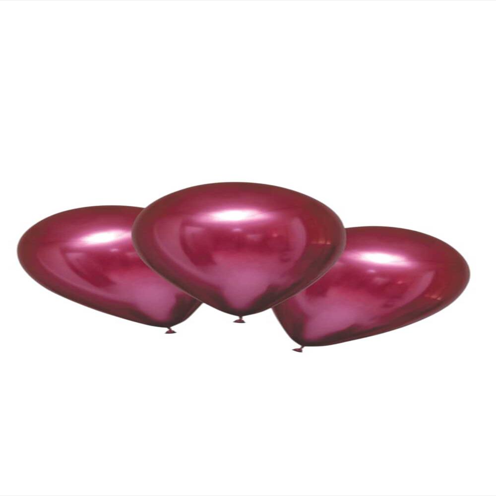 Paquete X50 Unid De Globos R12 Cromada Color Mora Leche img #2