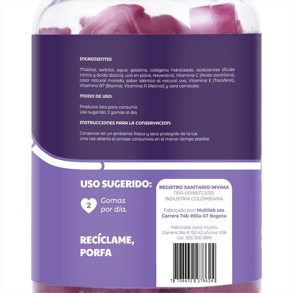 Combo Renace Mumu: Colageno Caramelo Y Gomitas Resveratrol img #3