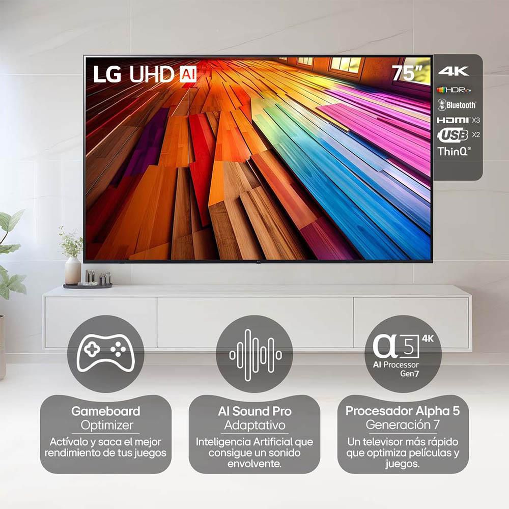 Televisor LG 75 pulgadas LED Uhd4K Smart TV 75UT8000PSB.AWC img #4