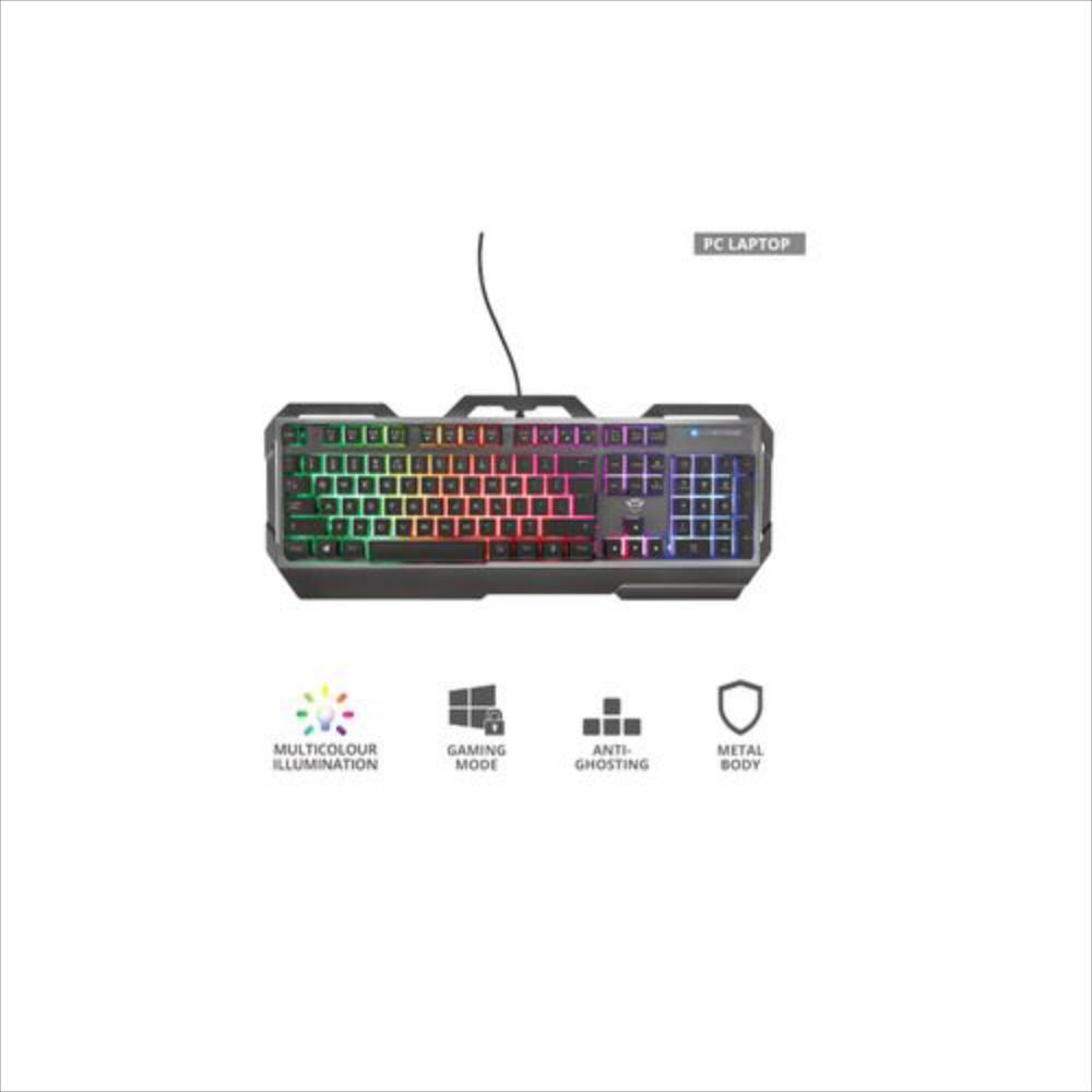 exito.com | Teclado Gamer Metalico Trust Gxt 856 Torac con Ilumi | Éxito