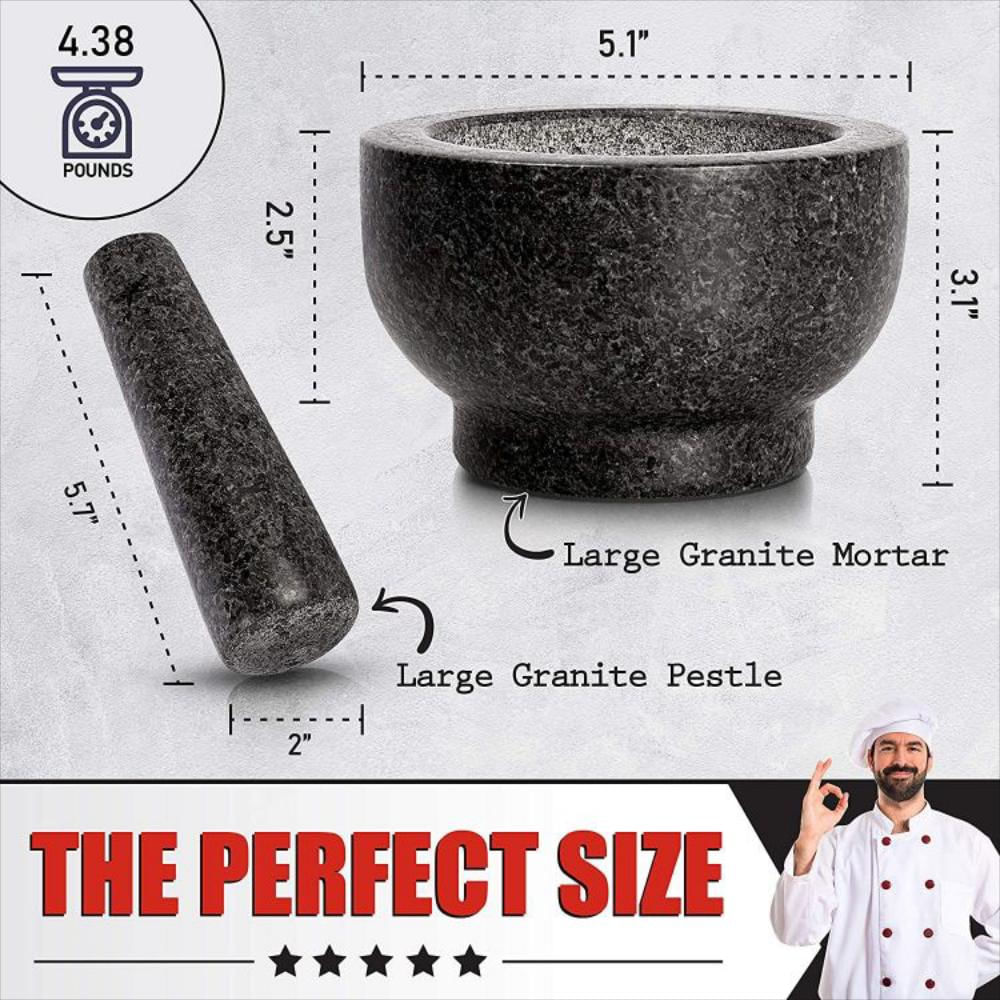 Mortero Y Triturador De Granito Para La Cocina img #2