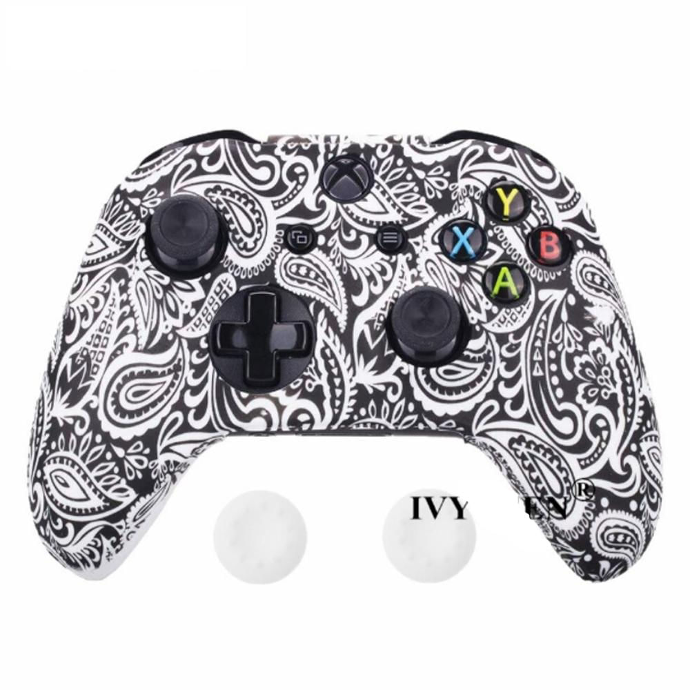 Silicona Mandalas Gris + 2 Tapas De Joystick Para Xbox img #1