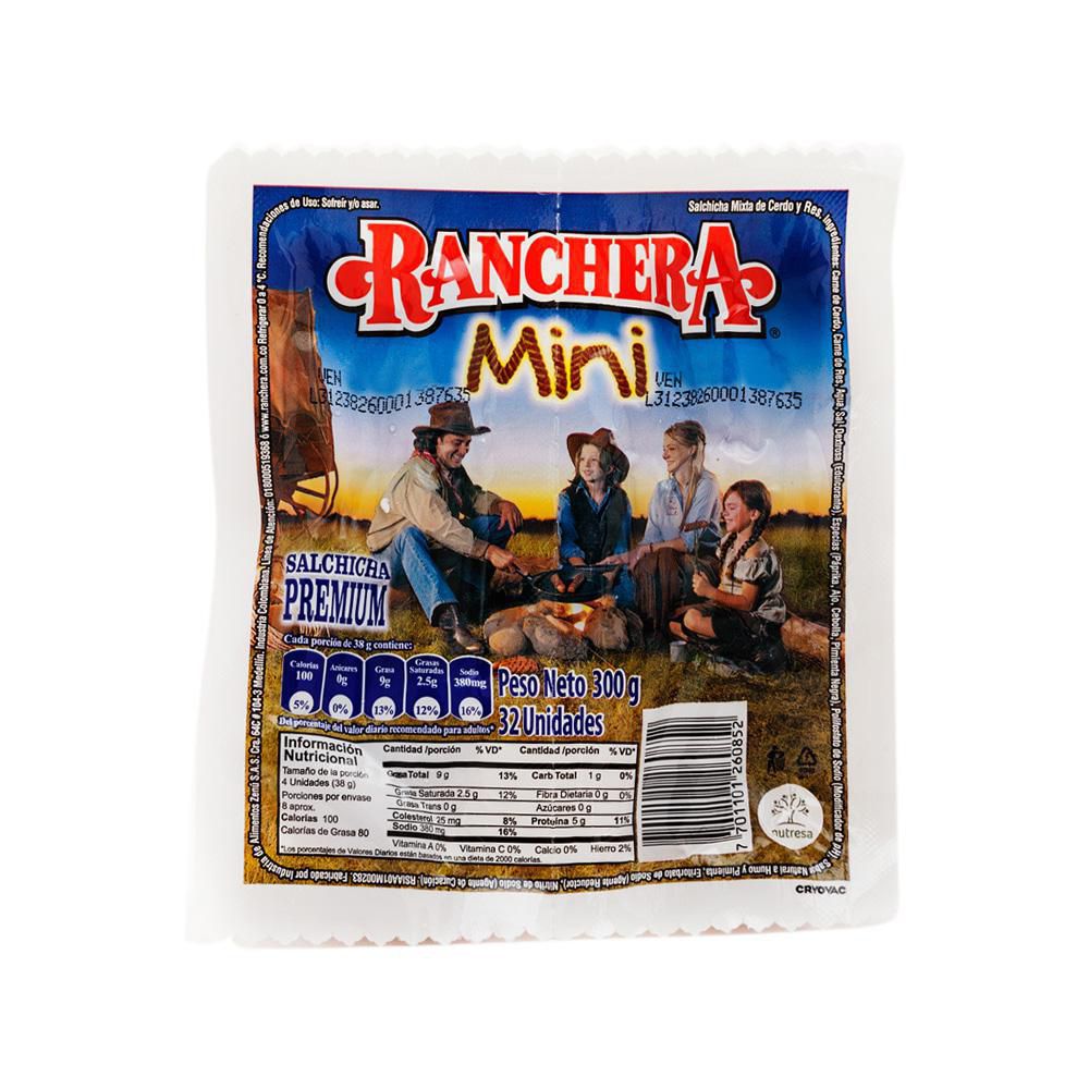 Salchicha Mini Ranchera Premium X 300g - exito.com